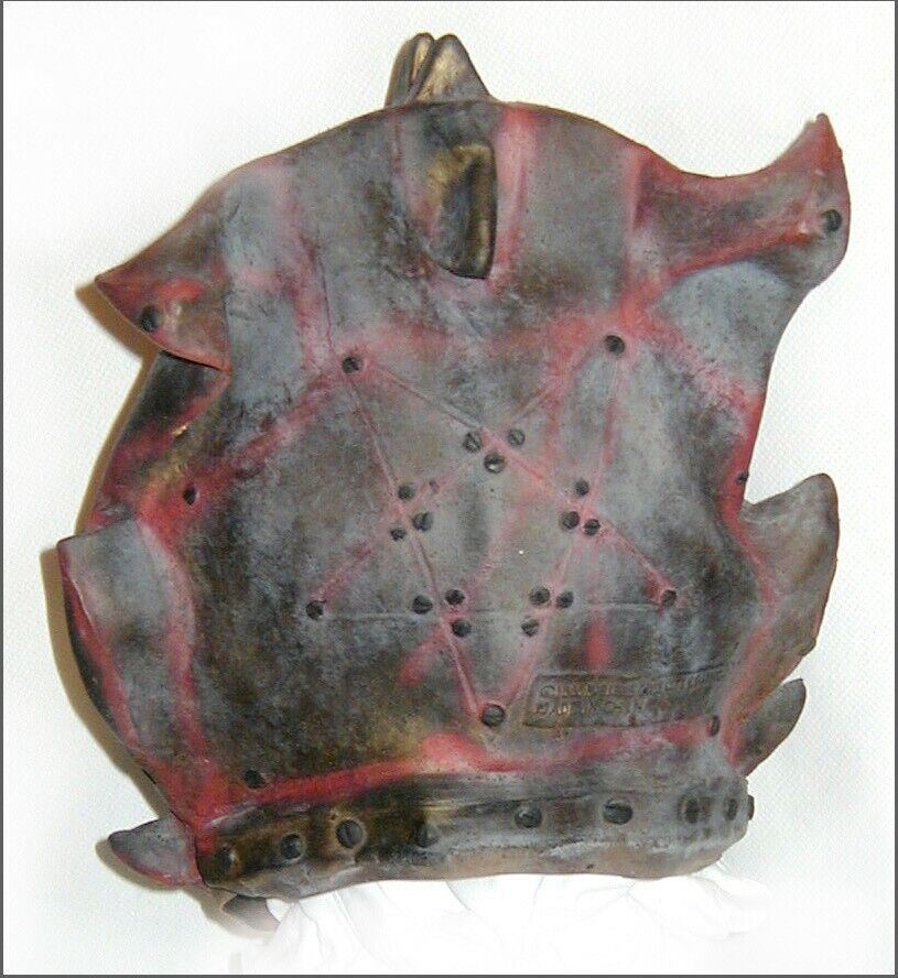 DEMON KNIGHT MASK 1995 Rubber Pointed Teeth Bolts Monster Halloween ...