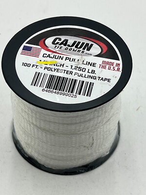 Cajun Pull Line - 1/2 In. White - 1,250 LB - Pull Tape - Polyester ...