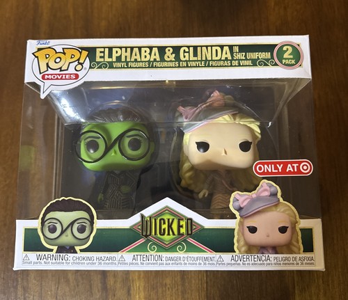 Funko Pop! Vinyl: Wicked - Elphaba & Glinda in Shiz Uniform 2-Pack ...
