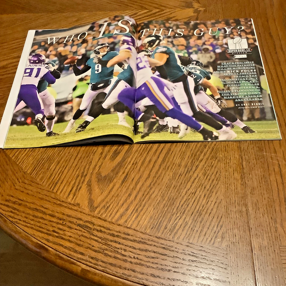 2018 NICK FOLES MVP SIGNED SUPER BOWL 52 FOOTBALL SI PHILA EAGLES BEAT ...