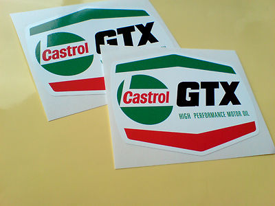 CASTROL GTX Diamond Classic Vintage Car Motorcycle Oil Stickers Decals ...