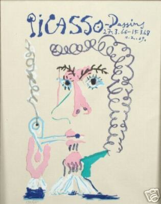 PICASSO LITHOGRAPH (AFTER) MAN SMOKING PIPE LE FUMEUR | eBay