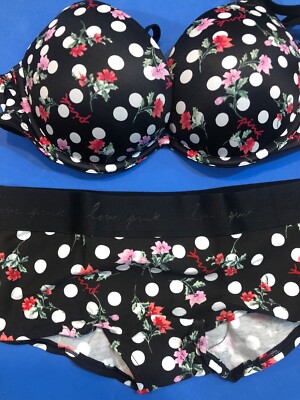 NWT VICTORIA SECRET "PINK" BOMBSHELL SET 36C-36D LARGE PANTY | eBay