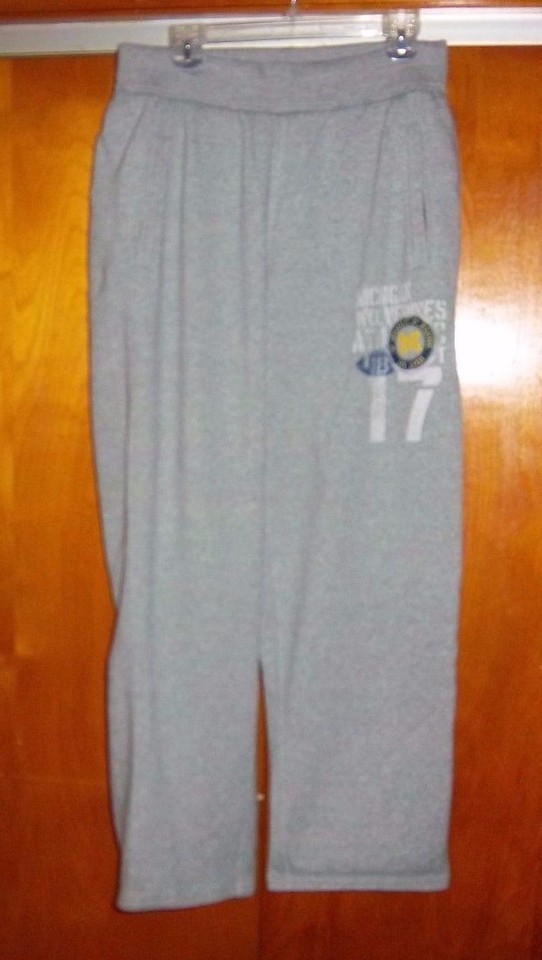 Michigan Wolverines 🏈 Sweatpants 🏀Men's Size S Gray ⚾️Blue 3 Four Brand ...