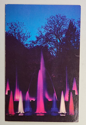 Night Fountain display - Longwood Gardens, Kennett Square, Pa. Postcard ...