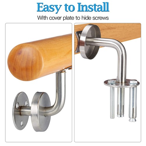 1/1.5/2m Handrail Wood Stair Grab Handle Rail Bar Balustrade Staircase ...