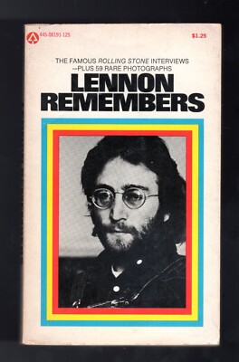 Beatles (John) "Lennon Remembers" 1971 US Popular LIbrary Paperback ...