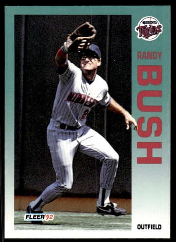 1992 Fleer Baseball Card Randy Bush Minnesota Twins #198 | eBay