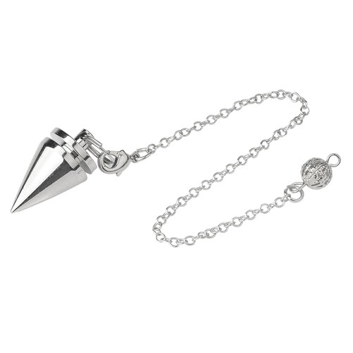 Dowsing Healing Amulet Chain Cone Pendule Fashion Wicca Metal Pendulum ...