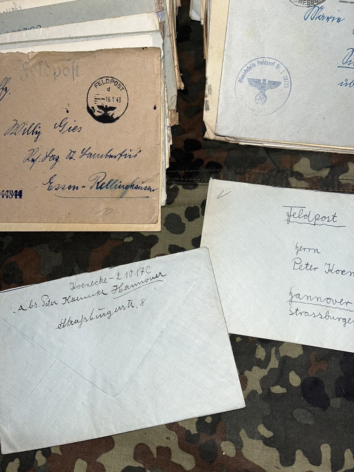 WW2 German Original Wehrmacht Feldpost Field Mail Letters/ Envelopes ...