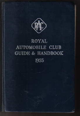 RAC Book Royal Automobile Club Guide & Handbook 1955 | eBay UK