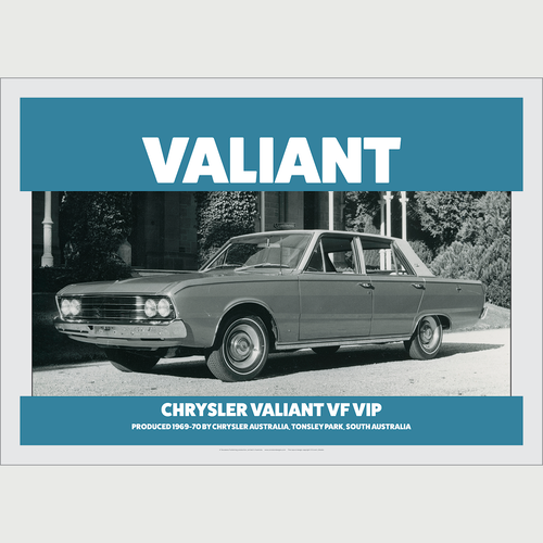 Chrysler Australia Valiant Retro Art Print - VF VIP Car - 4 sizes ...