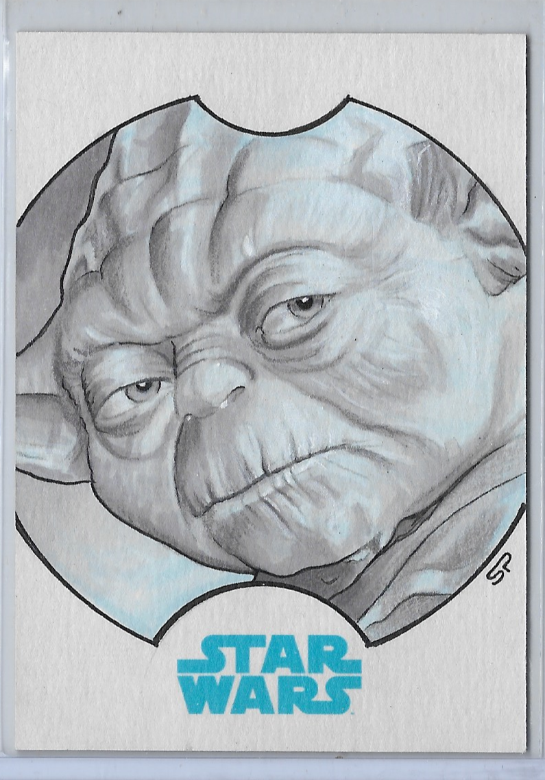 2015 TOPPS STAR WARS JOURNEY TO THE FORCE SKETCH CARD SEAN PENCE YODA 1 ...