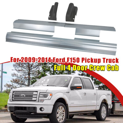Pair Slip-on Rocker Panel & Cab Corner for 09-14 Ford F150 Pickup Truck ...