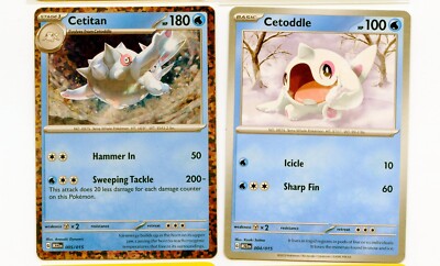Pokemon Card Cetitan 005/015 Holo Cetoddle 004/015 2023 Mcdonalds Promo ...