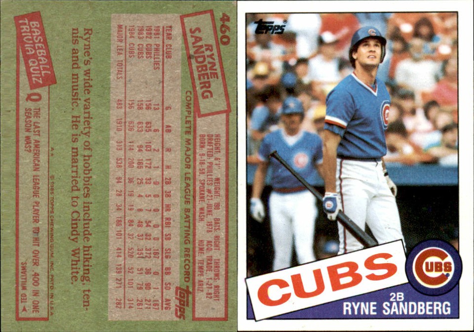 1985 Topps Baseball Cards Complete Your Set U-Pick #'s 401-600 NM/MINT ...