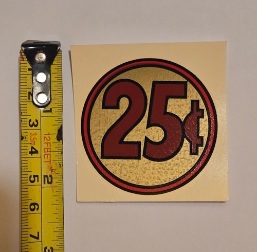 25 Cent Waterslide Sticker Decal Gumball Candy Penut Machine | eBay