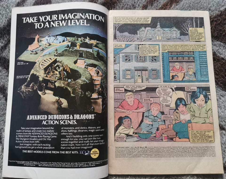 UNCANNY X-MEN # 167 1982 CHRIS CLAREMOUNT ! STAR JAMMERS ! FANTASIC ...