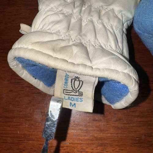 Conroy Women's White leather Winter insulated medium gloves v1 Snowboard Skiing | eBay