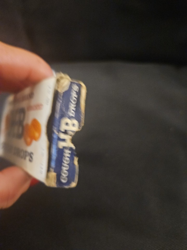 Antique Hospital Brand Medicated Cough Drops With Old Drops In It | eBay