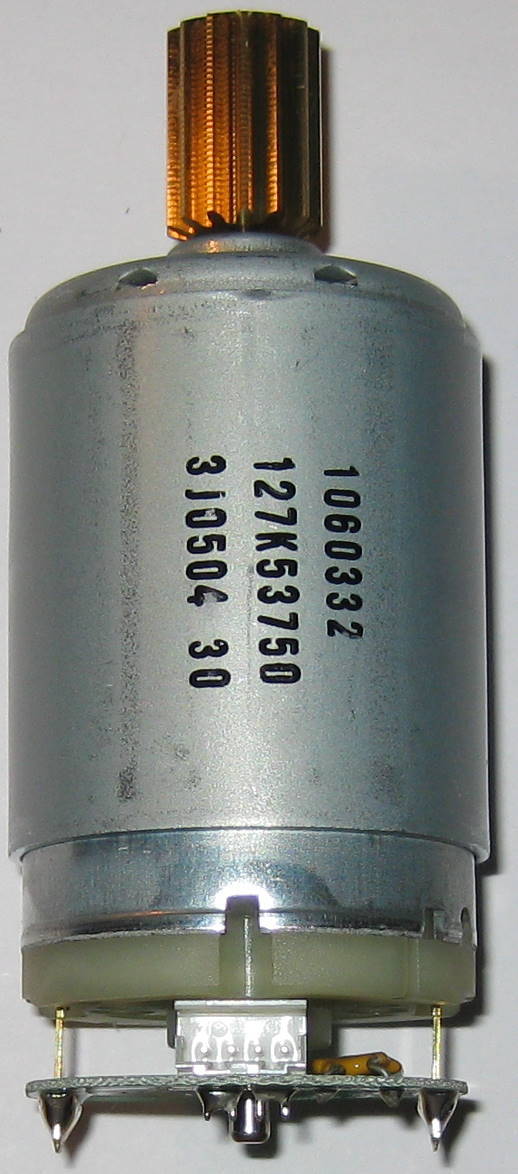 Johnson Electric 18V DC Motor with Brass and Plastic Gears - 4800 RPM ...