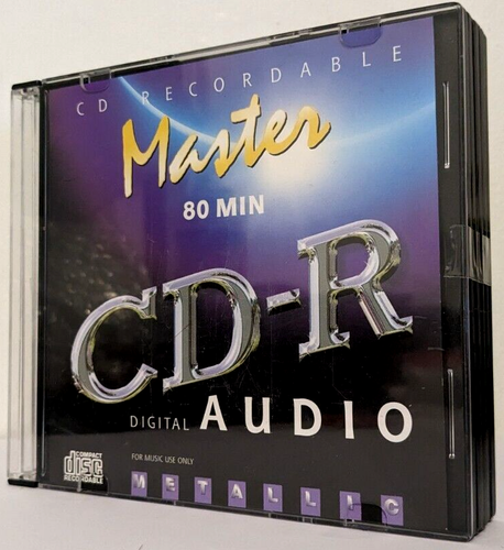 MASTER CD-R80 / CDR 80 Mins / 5 PACK Audio Music Blank Recordable Discs ...