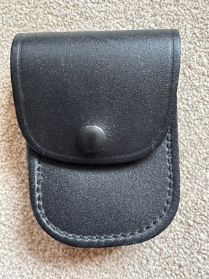 PWL Leather Handcuff Pouch Cuff Holder Restraints Black 9200 Belt Loop ...