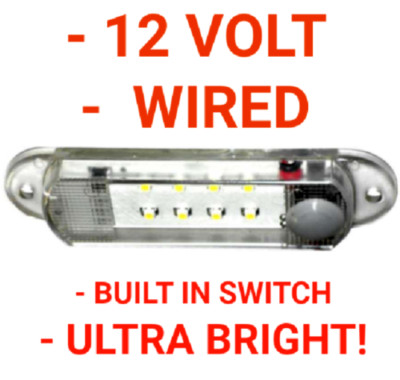 Truck cap 12v led cargo dome light w+on/off switch leer a&a forest ...