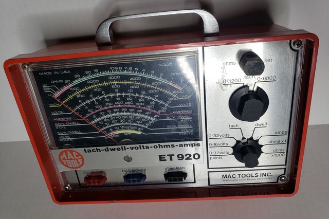 Mac Tools ET920 Tach Dwell Volts Ohms Tester Analyzer for sale online ...