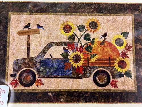 Country Fair Applique Quilt Pattern Laundry Basket Quilts Truck Pumpkin ...