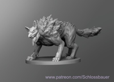 Barghest Demon Creature Monster Manual 28mm Scale DND D&D Miniature SB ...