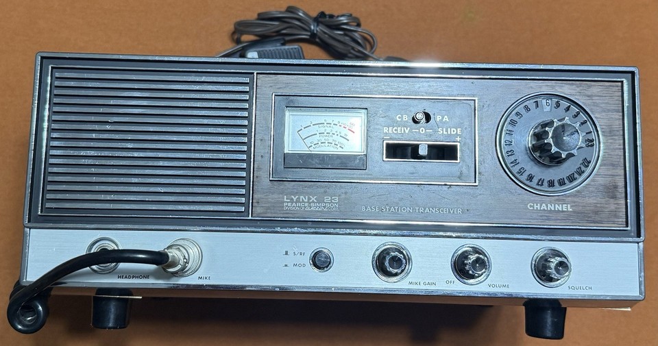 Vintage Pearce-Simpson Lynx 23 CB Base Station Transceiver | eBay