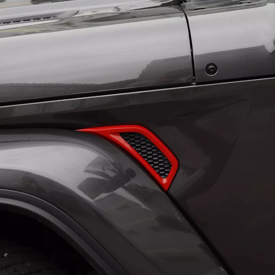 For Jeep Gladiator JT/JL 2018-2025 ABS Red Side Fender Air Vent Cover ...
