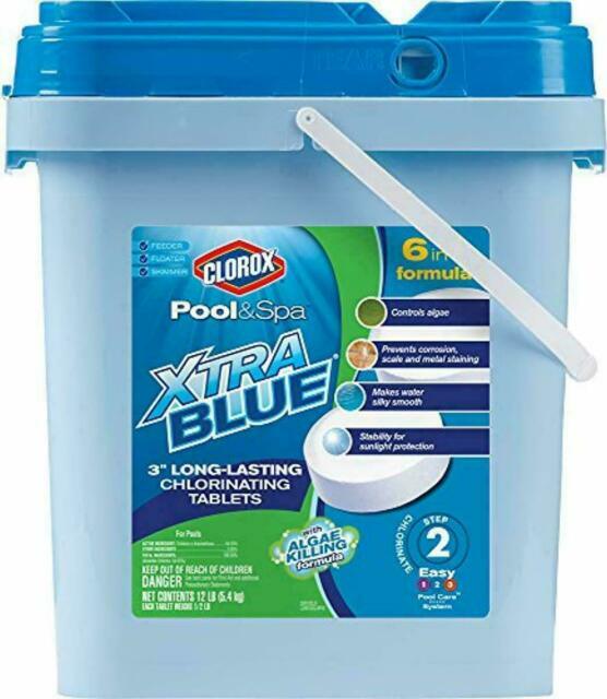 Clorox Pool&Spa Xtrablue 3 Long-Lasting Chlorine Tablets, 12lbs ...