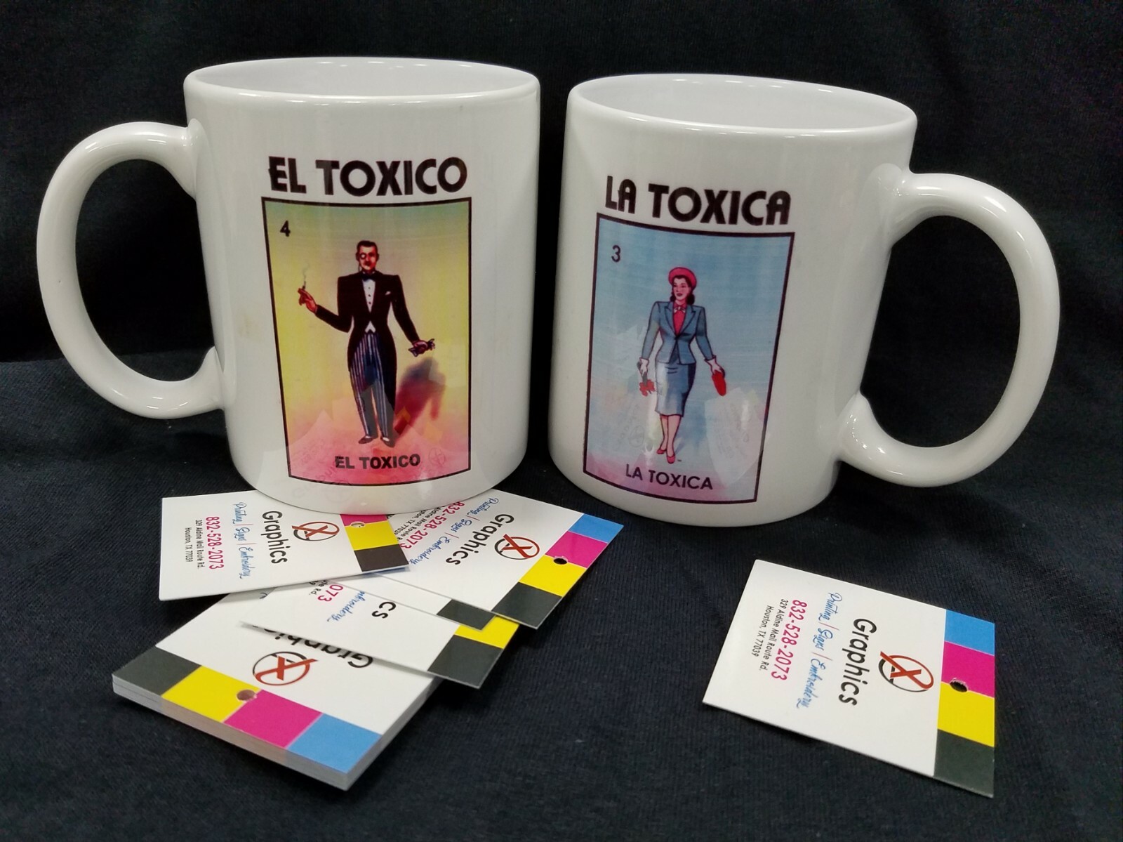 El Toxico La Toxica Mugs Loteria Mexican Bingo Couples Gift Celebration ...