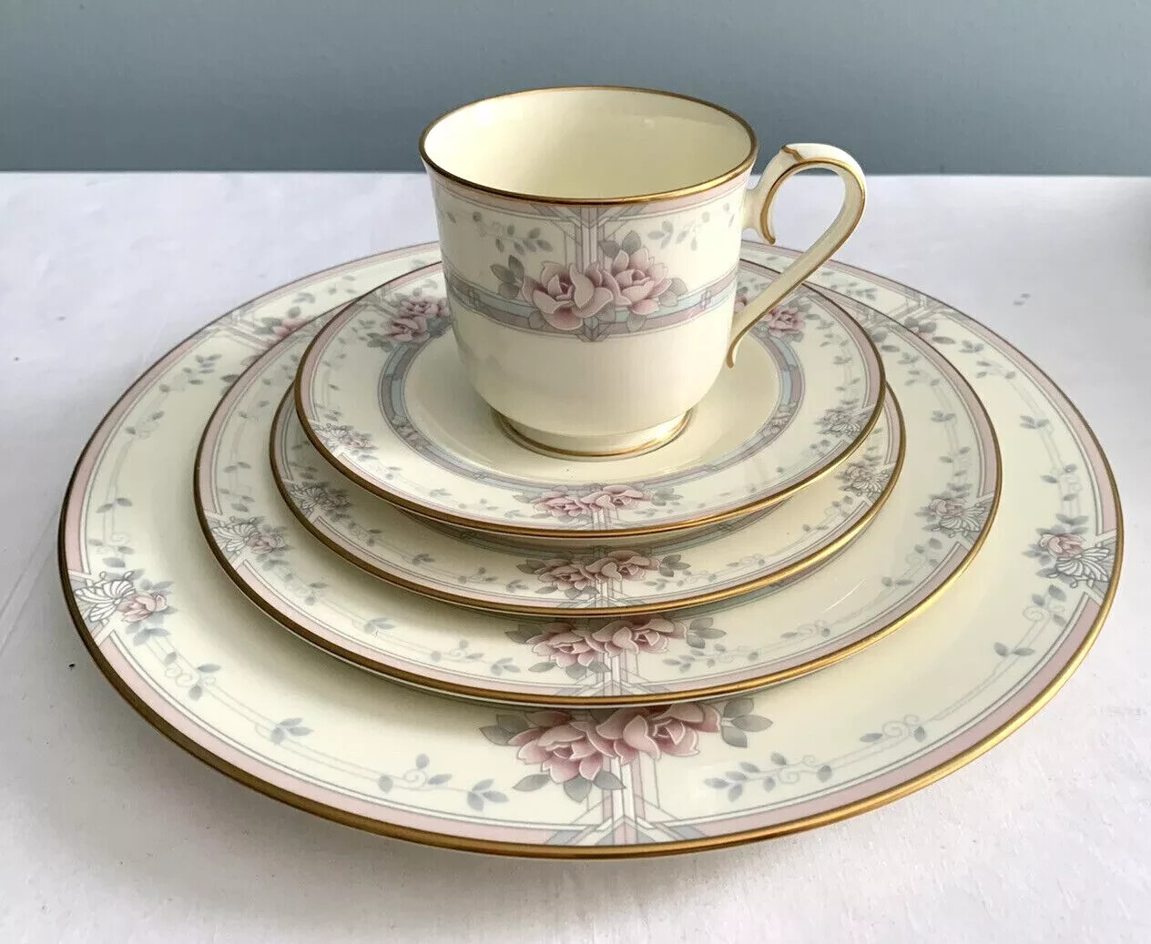 Noritake Magnificence 9736 Japan Bone China. 5/Piece Place Setting. | eBay