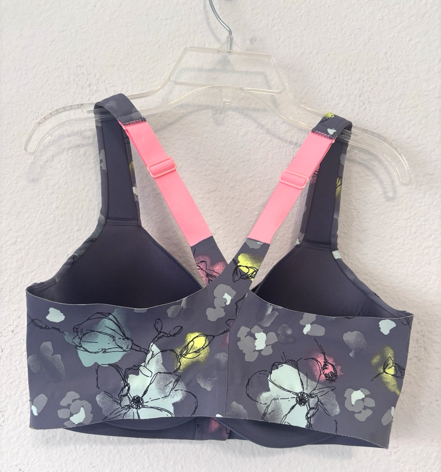Victorias Secret Knockout Sports Bra 34DDD Zip Front Close Workout ...