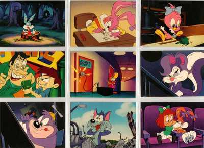 TINY TOONS ADVENTURES COMPLETE 50 BASE + 10 STAND UP TRADING CARD SET ...