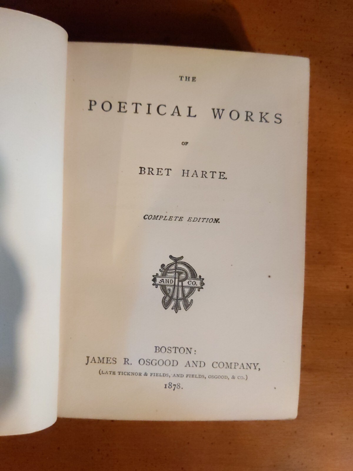 Bret Harte THE POETICAL WORKS OF BRET HARTE Complete Edition Odd Rare ...