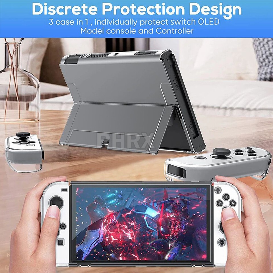 Transparent Clear Shockproof Protective Hard Case Cover Nintendo Switch ...