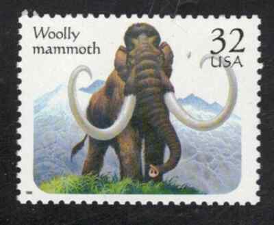 Scott # 3078...32 Cent...Prehistoric Animals/Woolly Mammoth...4 Stamps ...