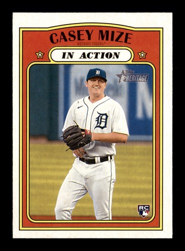 2021 Topps Heritage #254 Casey Mize Detroit Tigers Rookie Card RC ...