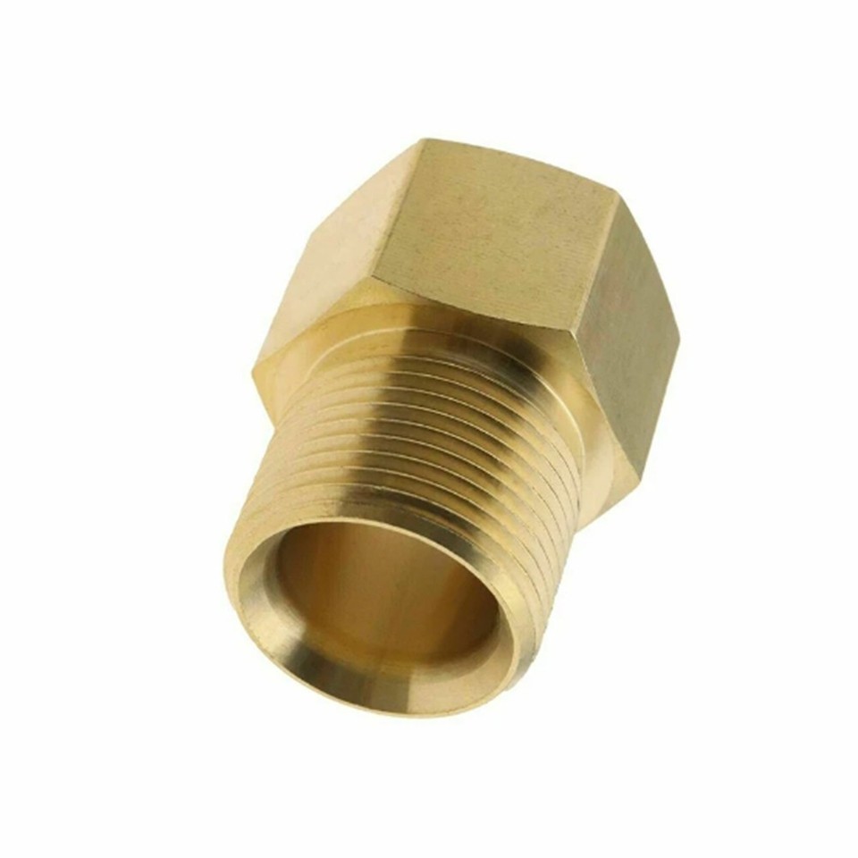 Brass Pipe Connector Easy Installation External Thread Hexagonal Shape ...