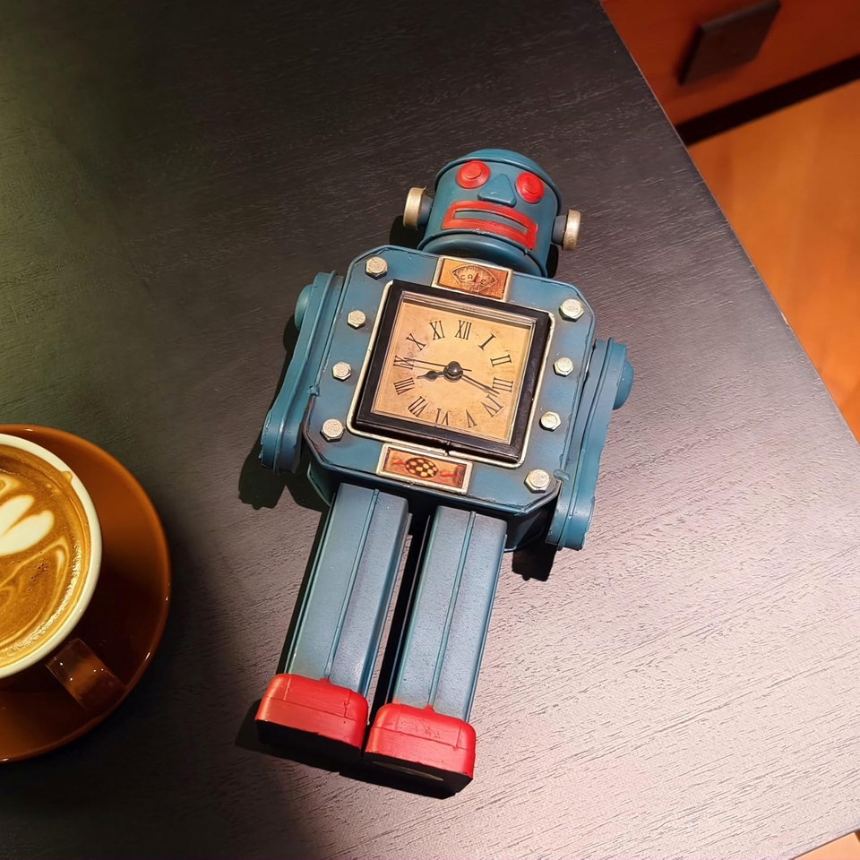 Robot Automatons Vintage Clock Bot Craft Cartoon Droid Model for ...