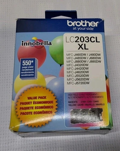 3 PACK GENUINE BROTHER LC203CL XL CYAN MAGENTA YELLOW 4/2027 | eBay