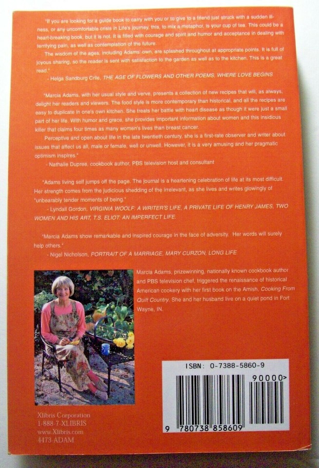 Marcia Adams HEART TO HEART ~ Signed Autographed ~ PBS Chef Cookbook ...