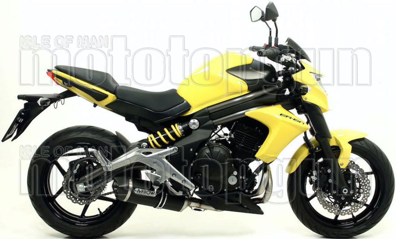 ARROW FULL SYSTEM EXHAUST CI RACE-TECH BLACK C KAWASAKI ER6N ER-6N 2014 ...