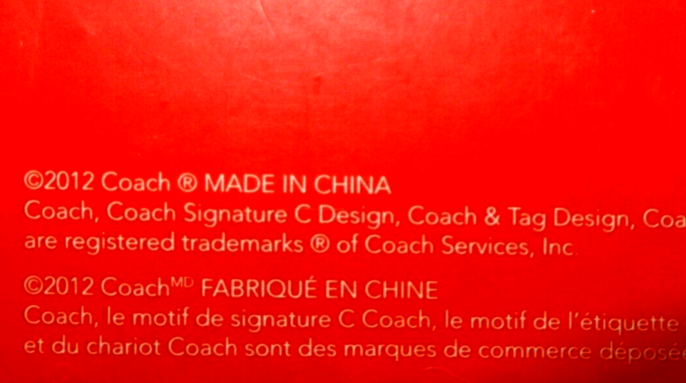 COACH Shoe Box RED WHITE 2012 Alexis Suede Wedge Sneaker BOX ONLY Size ...