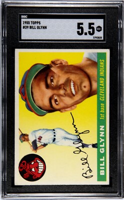 1955 Topps Baseball #39 Bill Glynn PSA SGC 5.5 Vintage Philadelphia ...