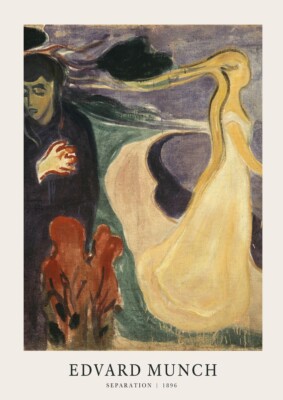 Edvard Munch Separation 1896 Wall Art Exhibition Gallery Poster Art ...